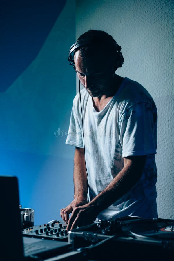 Male dj in club stock photo. Image of youth, party, candid - 42693756