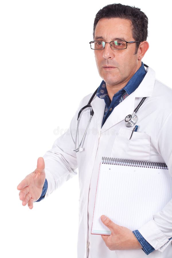Male Doctor Extends His Hand To Greet Stock Image - Image of person ...