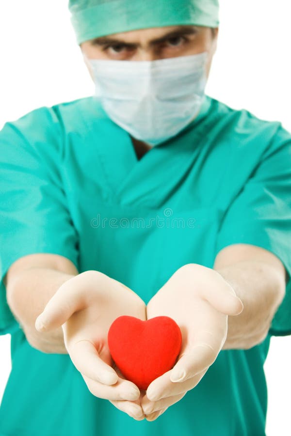 Doctor holding heart stock photo. Image of health, confidence - 34545146