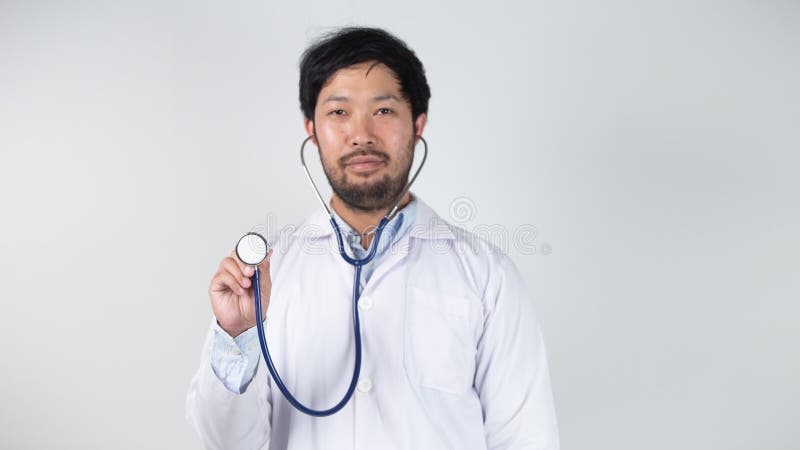 Close-up of Male Doctor Holding Stethoscope Stock Photo - Image of ...