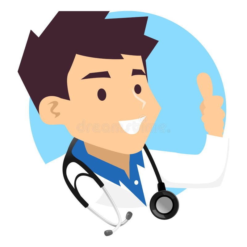 Male Doctor Icon Doing Ok Hand Sign Stock Vector - Illustration of ...
