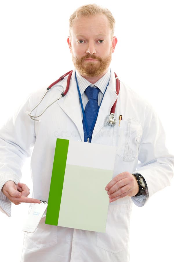 Male Doctor with Information Stock Image - Image of practitioner ...