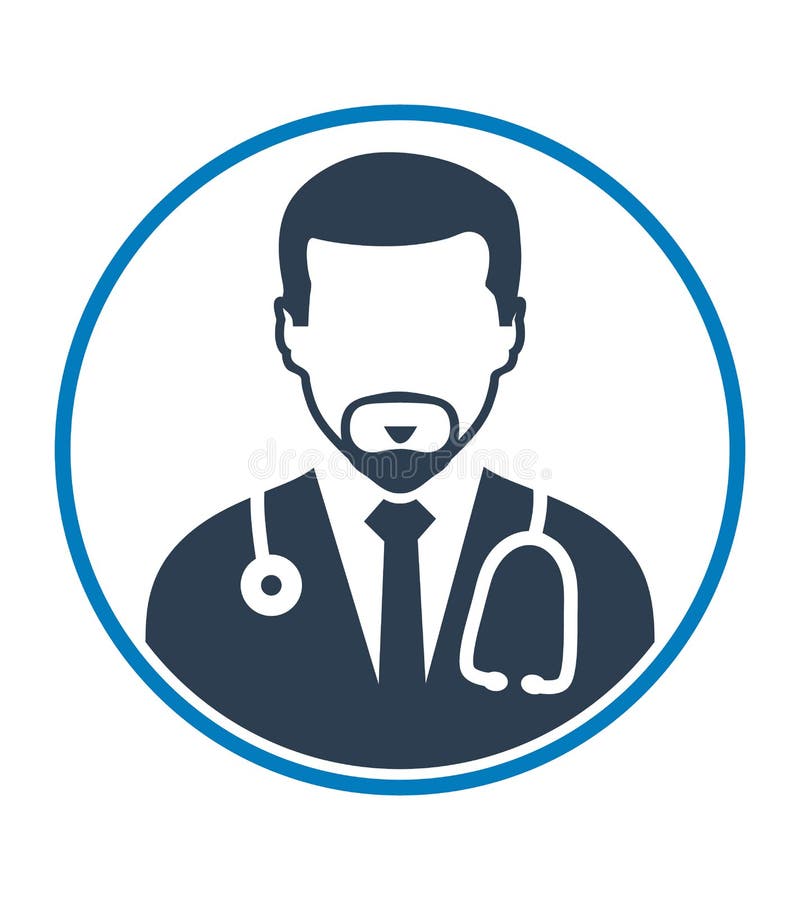 Male Doctor Profile Icon. stock vector. Illustration of medicine ...