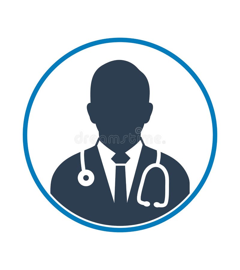 Male Doctor Profile Icon. stock vector. Illustration of physician ...