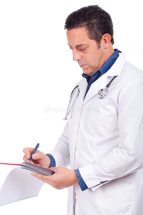 Doctor Writing Prescriptions Stock Photo - Image of intern, care: 21103634