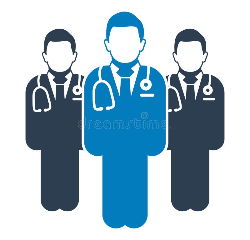 Male Doctor Team Icon. stock vector. Illustration of group - 199684616