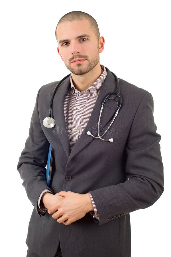 Doctor thinking stock image. Image of science, scrubs - 107902805