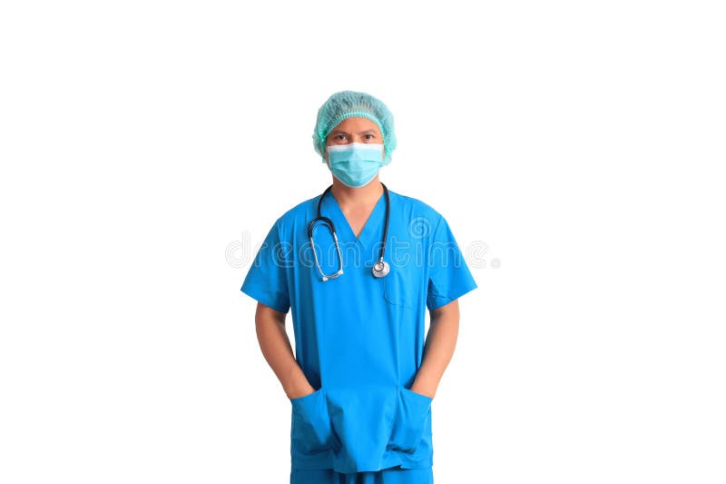 Male Doctor Wearing Blue Suit Stock Photo - Image of specialist ...