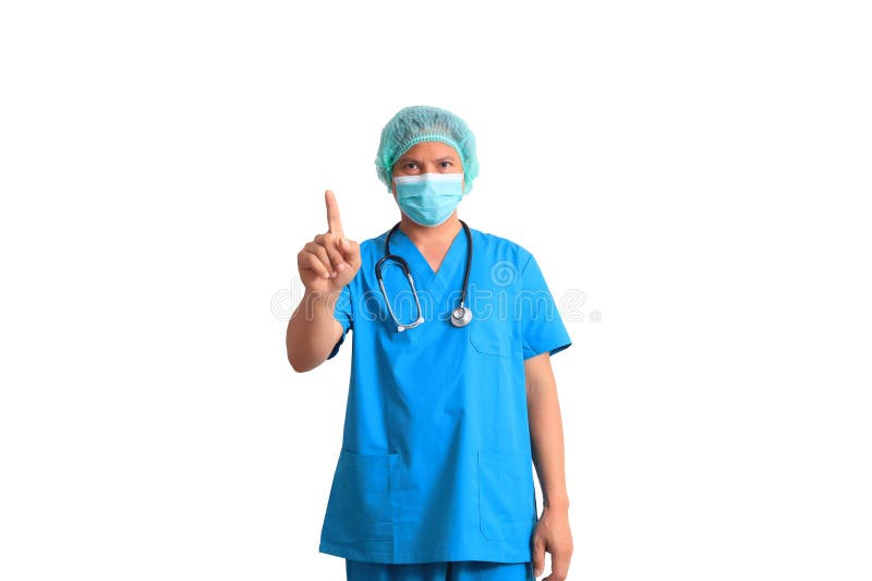 Male Doctor Wearing Blue Suit Stock Photo - Image of nurse, surgeon ...
