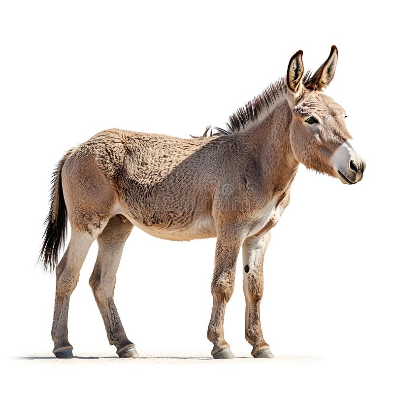 Male Donkey on White Background Stock Photo - Image of humor, beautiful ...