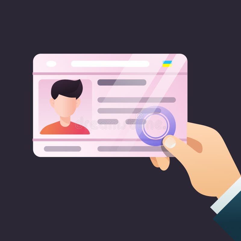 Male Driver S License. Driver S Document Stock Vector - Illustration of ...