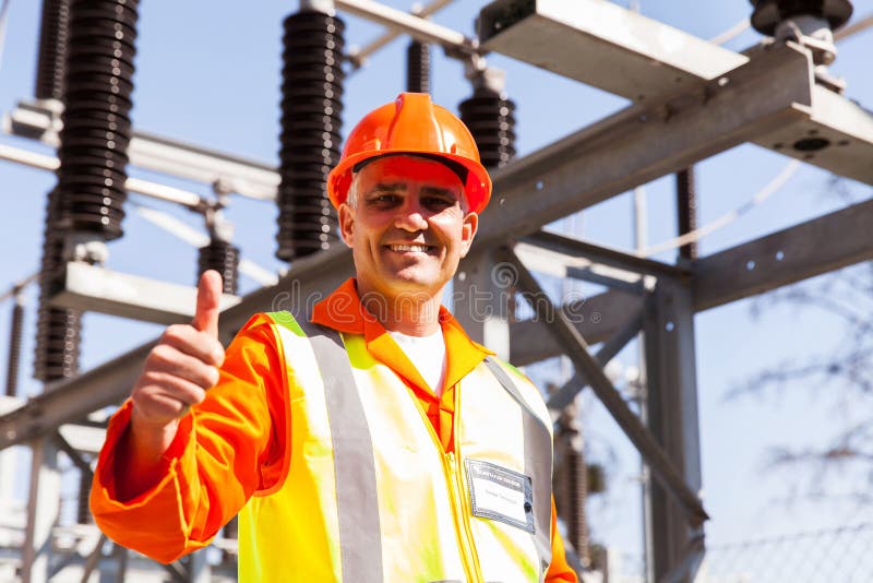 Male electric engineer stock image. Image of employee - 43847033