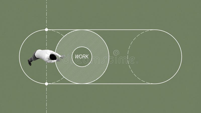 Male Employee Interacting with Diagram Highlighting Central Concept of ...