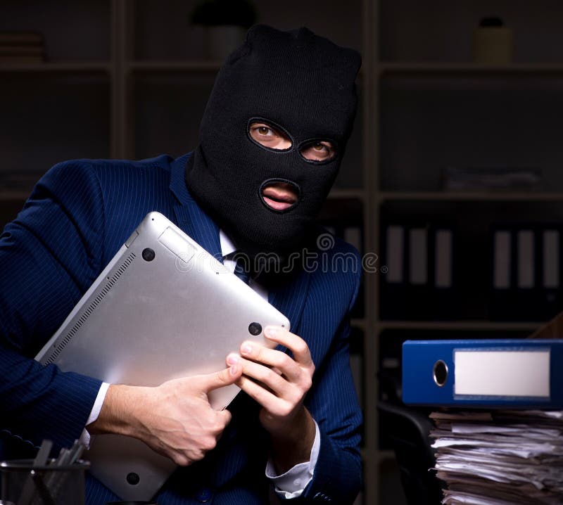 Employee Stealing Documents in Office Using Phone Stock Photo - Image ...