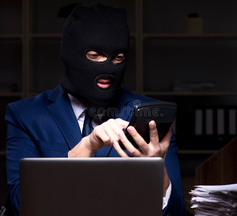 Old Male Employee Sitting at Workplace Stock Photo - Image of deadline ...