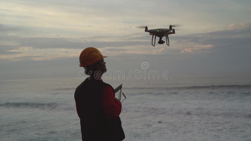 Male Engineer Doing Inspection Using Drone Stock Footage - Video of ...