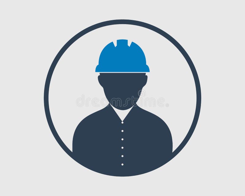 Male Engineer Icon with Circle Shape. Stock Vector - Illustration of ...