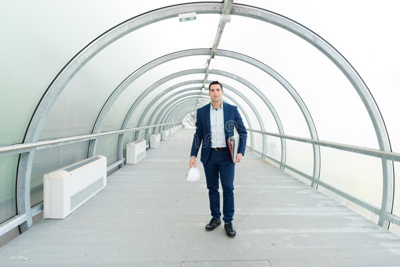 Male Engineer with Safety White Helmet in Construction Site Building ...