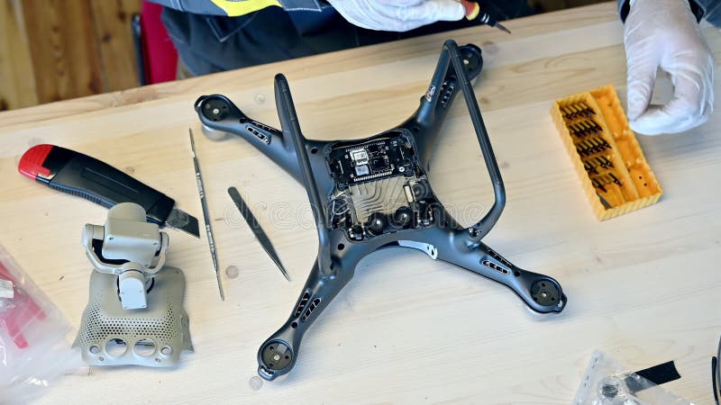 Drone broken fix stock video. Video of professional - 142723227