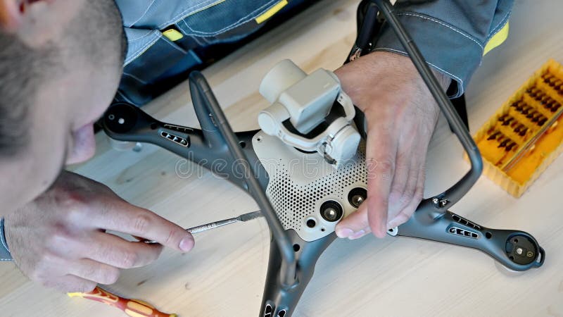 Drone broken fix stock video. Video of professional - 142723227