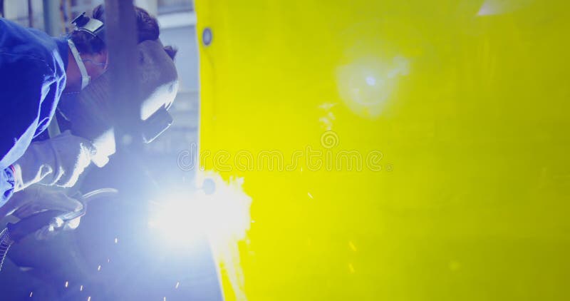 Male Engineer Using Welding Torch 4k Stock Footage - Video of ...