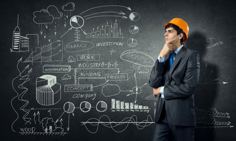 Male engineer stock photo. Image of hardhat, cewment - 60830336