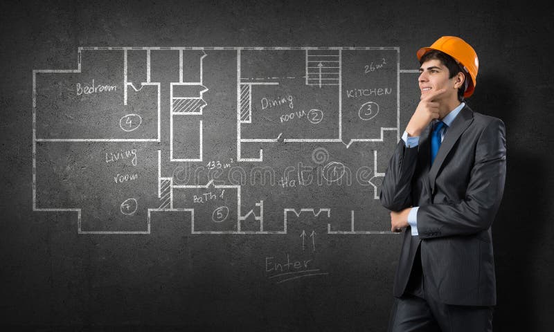 Male engineer stock image. Image of construction, intelligent - 61655225