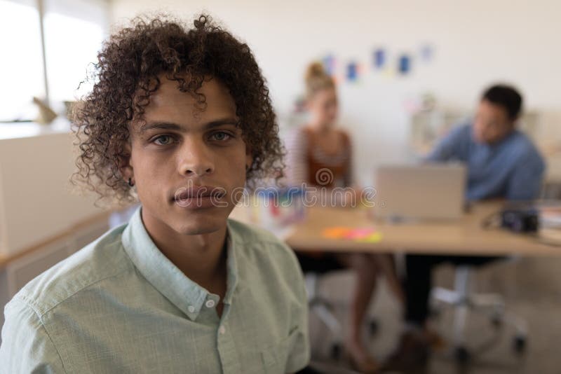 Male Executive Standing in Office Stock Photo - Image of adult, head ...