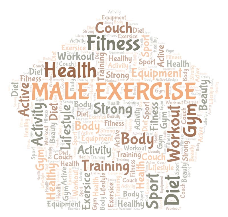 Male Training word cloud stock illustration. Illustration of cloud ...