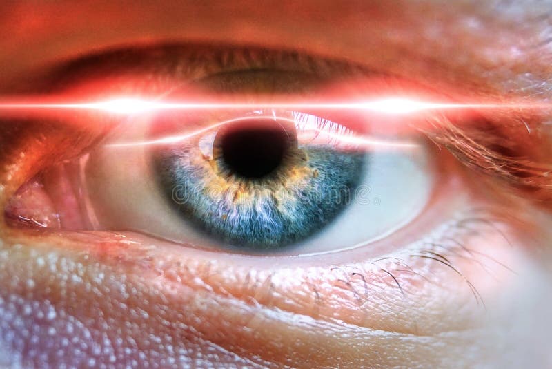 Male Eye Scanned for Secure Identifiation or Concept for Medicial Iris ...
