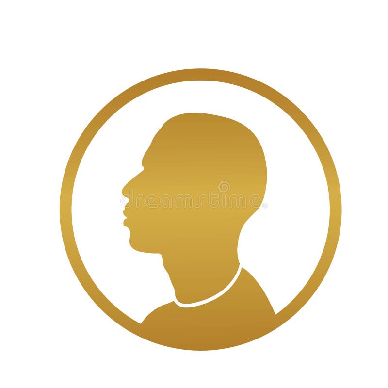 Face Man Head Icon Silhouette. Male Avatar Profile Icon. Stock Vector ...