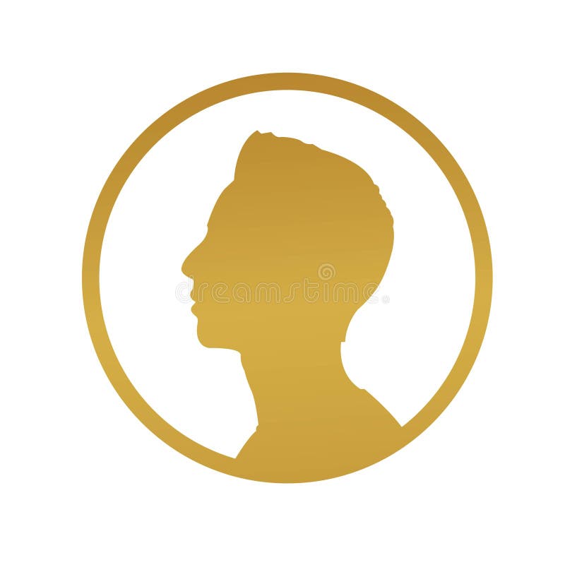 Face Man Head Icon Silhouette. Male Avatar Profile Icon. Stock Vector ...