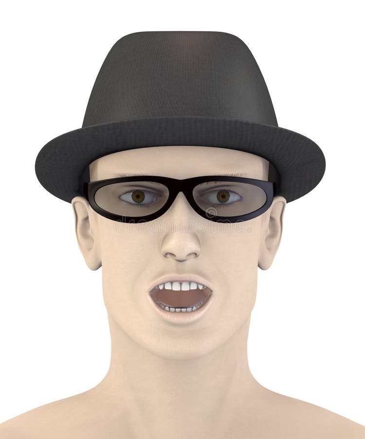 Mans Face 11 stock illustration. Illustration of figure - 779379