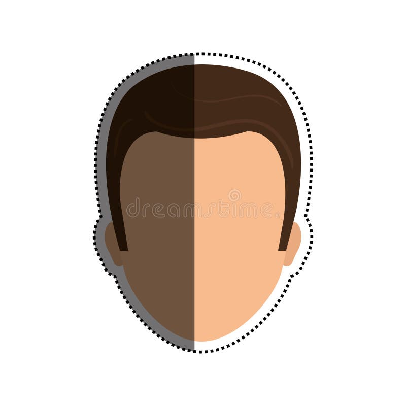 Male faceless head stock illustration. Illustration of pictogram - 84683618