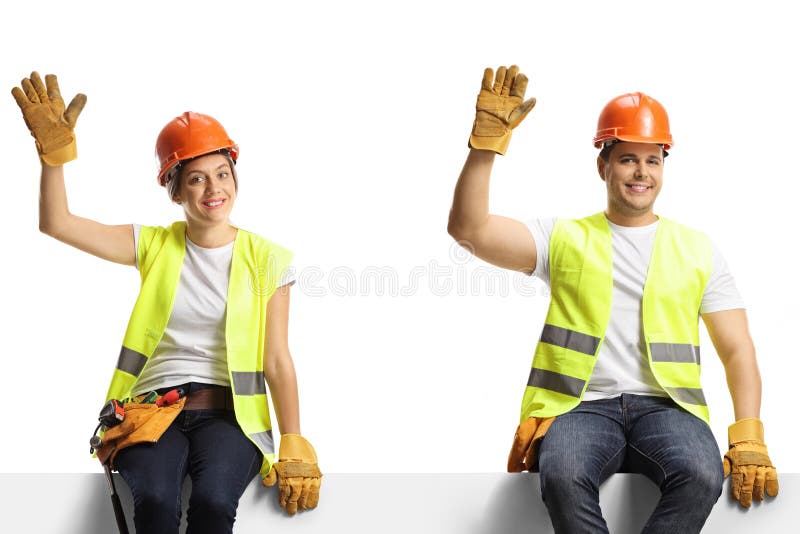 187 Construction Worker Waving Stock Photos - Free & Royalty-Free Stock ...