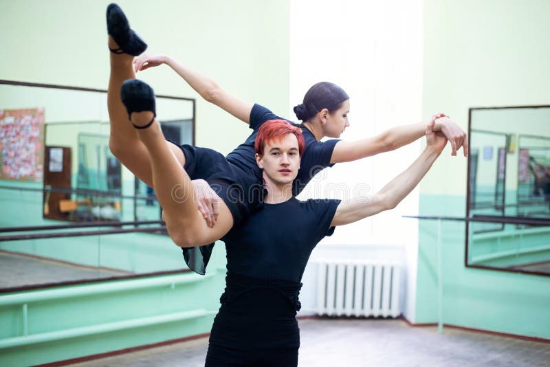 Male and Female Dancers during Dance Practice Stock Photo - Image of ...