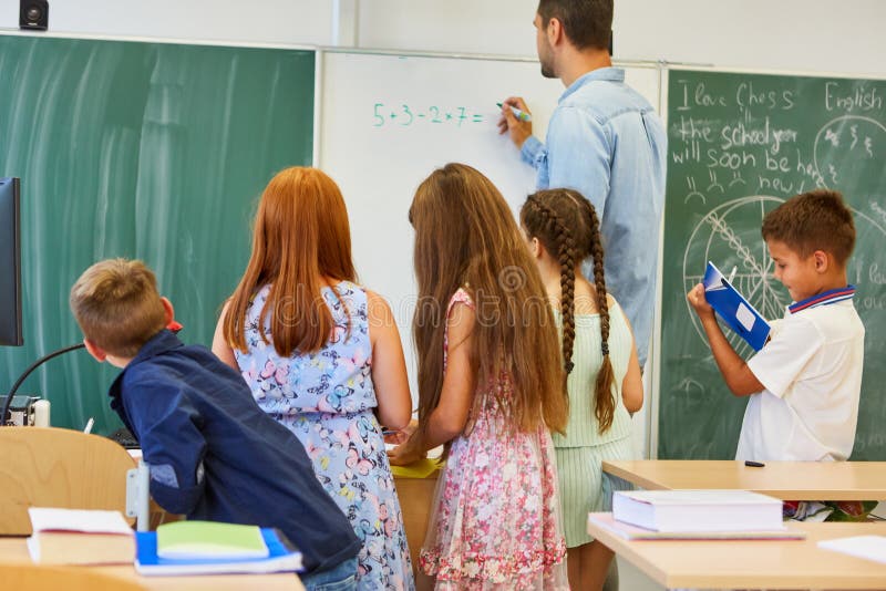 Mathematics, Teacher and Portrait of Black Woman on Whiteboard with ...