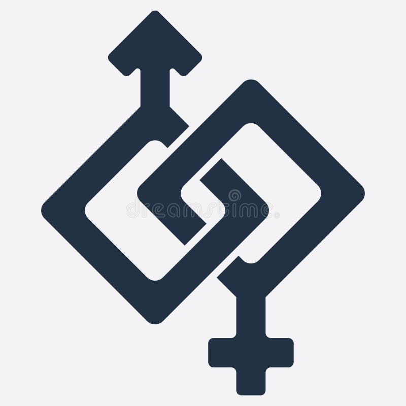 Male and Female Gender Logos Stock Vector - Illustration of silhouette ...