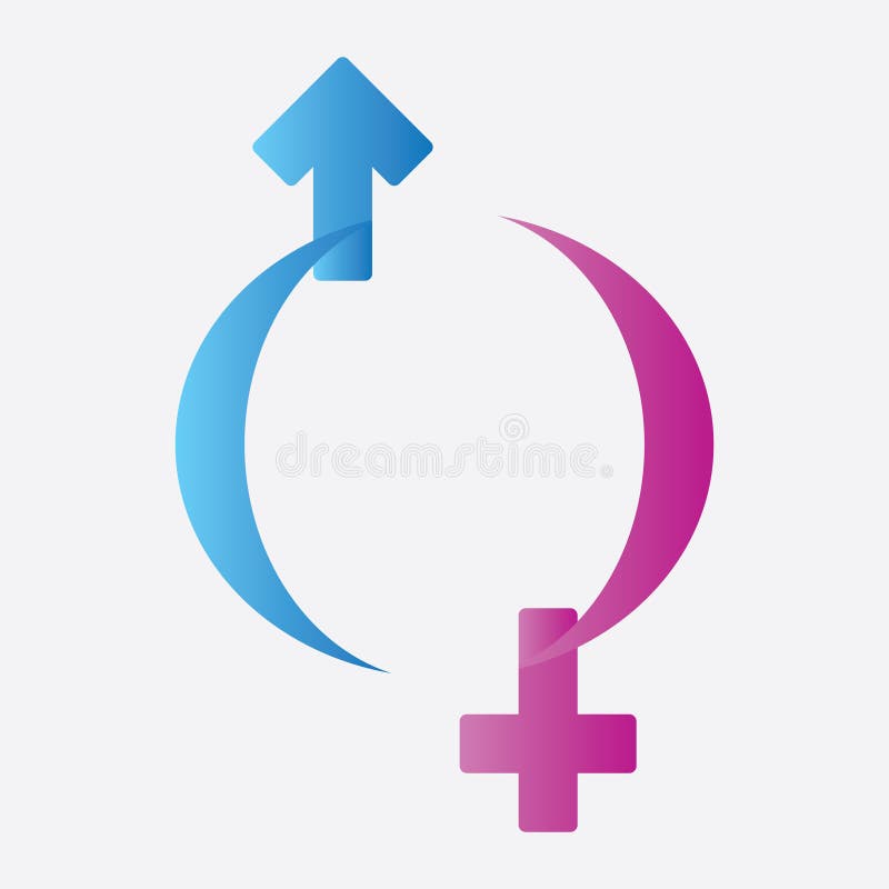 Male and Female Gender Logos Stock Vector - Illustration of symbol ...