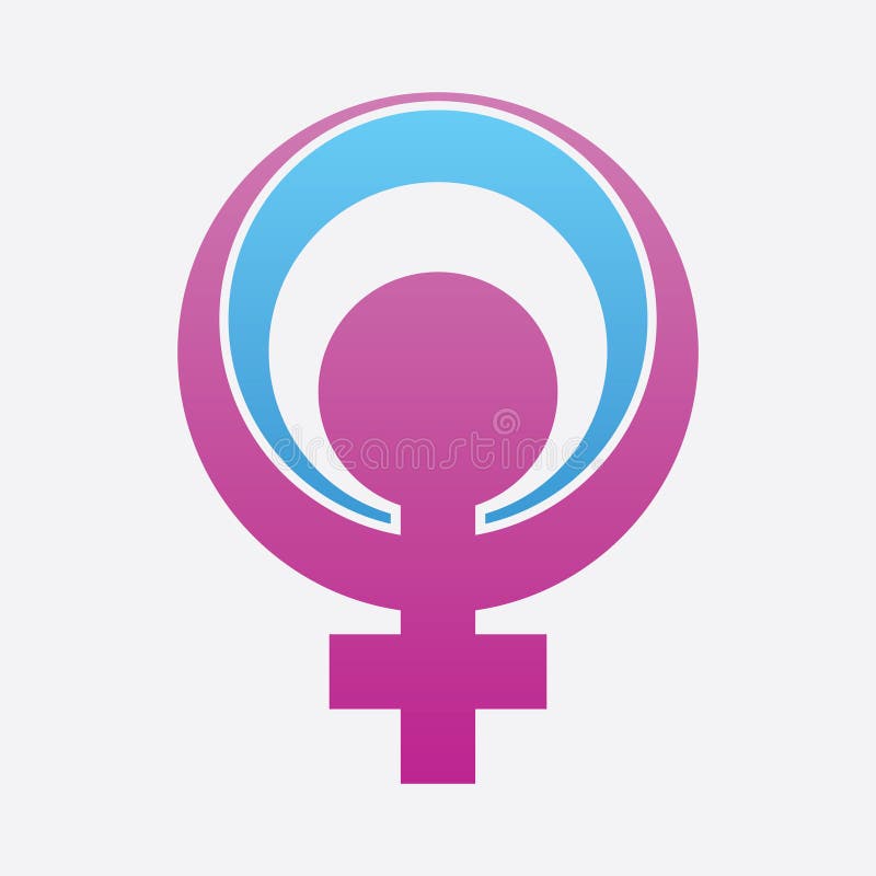 Male and Female Gender Logos Stock Vector - Illustration of flat ...