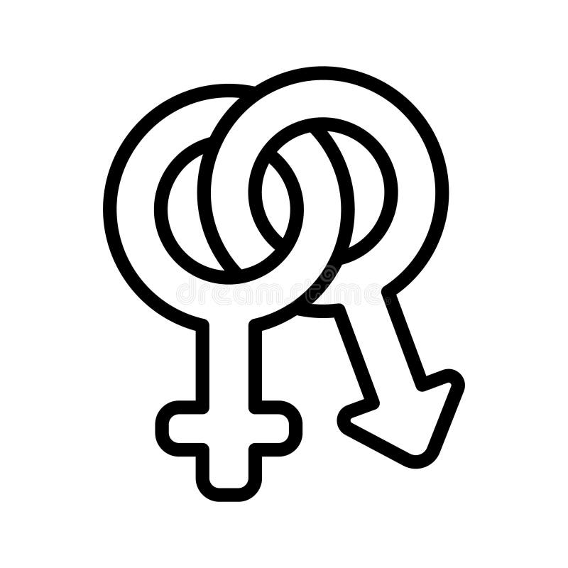 Male And Female Gender Symbol Vector Relationship Icon Stock Vector