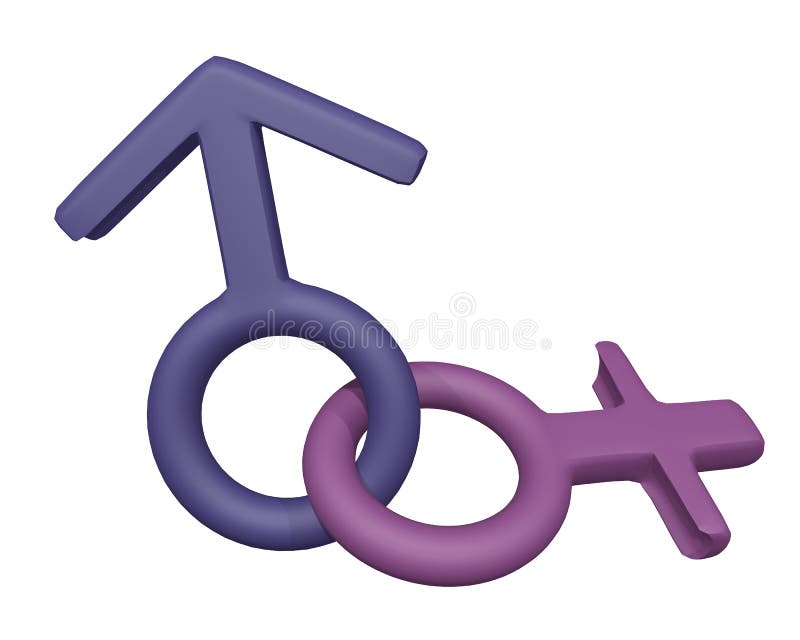 Male And Female Gender Symbols 3d Stock Illustration Illustration Of