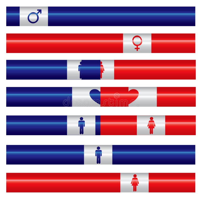 Male and female indicators stock vector. Illustration of slide - 24253461