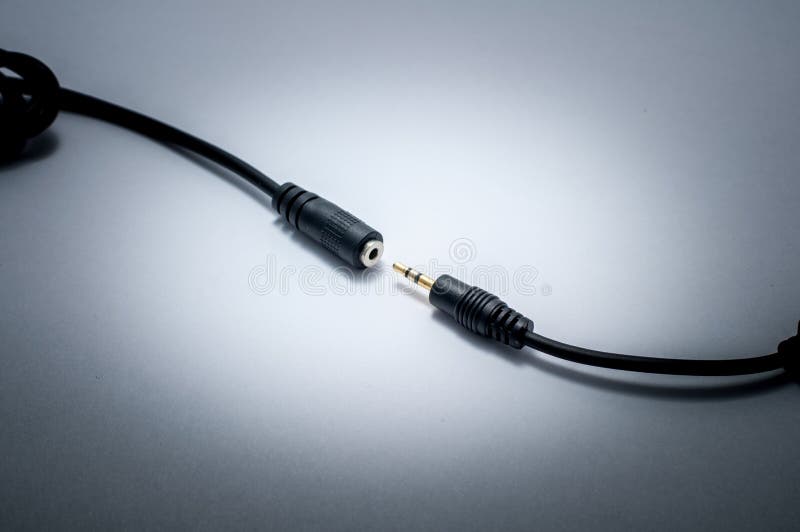 Male and Female Jack Connectors with Wires Stock Photo - Image of ...