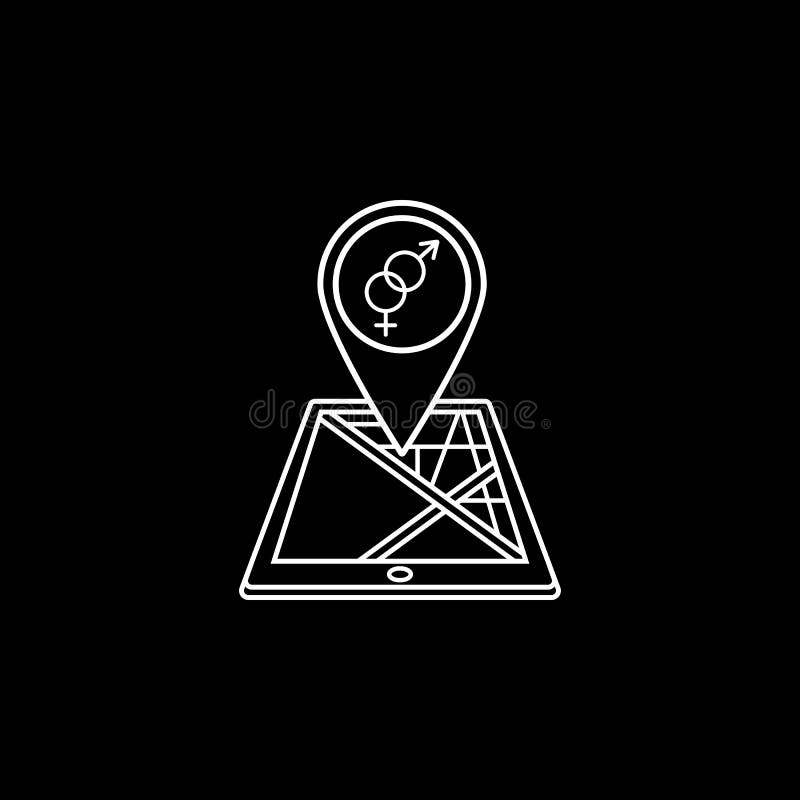 Male and Female Map Pointer Flat Icon, Mobile Gps Stock Vector ...