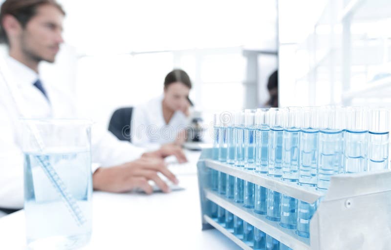 Side View of Scientists Working in Laboratory Stock Photo - Image of ...