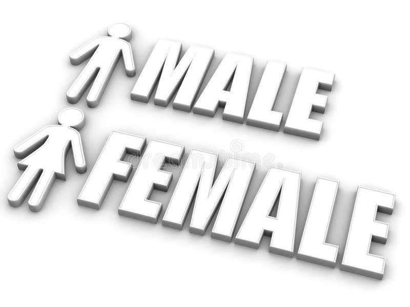 Male and female. Signs stock illustration. Illustration of design - 9770338