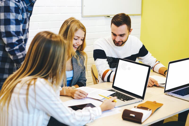 Young it Programmers Collaborating on Creating Application Using ...