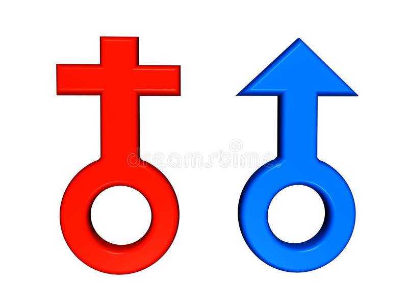 Male and female symbols stock illustration. Illustration of femininity ...