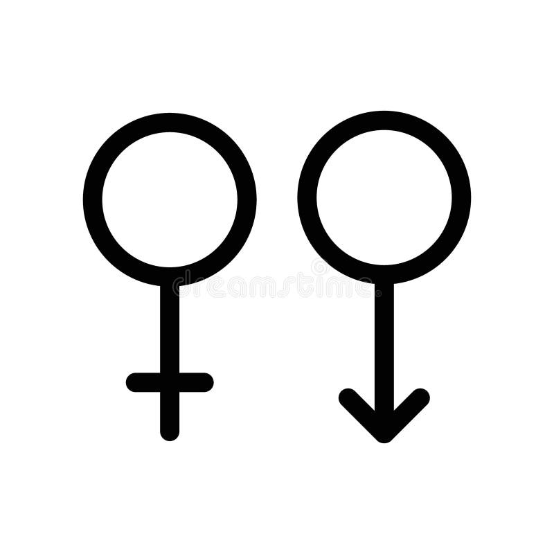 Male Female Symbols Icon For Gender Representation Bathroom Signs And Social Equality Graphics